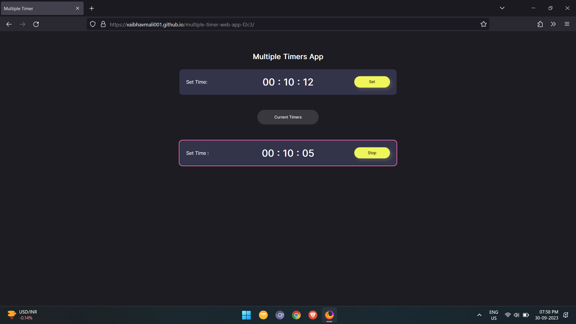 GitHub - PurkaitSuman/multiple-timer-app