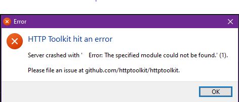 [Bug]: HTTP Toolkit hit an error · Issue #335 · httptoolkit/httptoolkit · GitHub