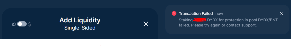 Adding liquidity fails with "Transaction Failed" · Issue #424 · bancorprotocol/webapp-v2 · GitHub