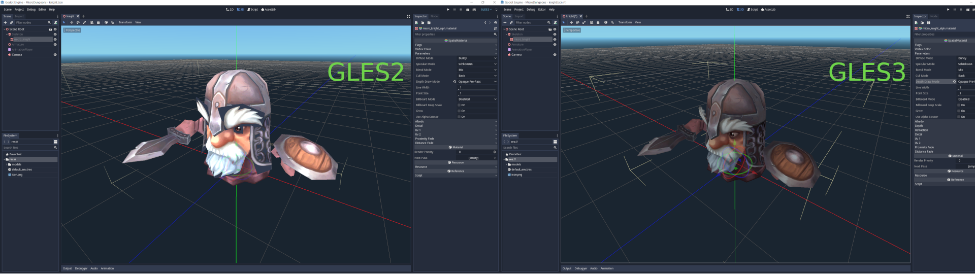 Transparent objects with Opaque Pre-pass don't display properly in GLES2 renderer · Issue #23321 ...