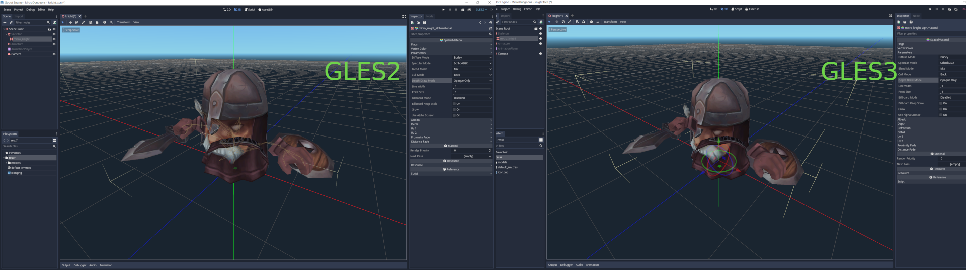 Transparent objects with Opaque Pre-pass don't display properly in GLES2 renderer · Issue #23321 ...