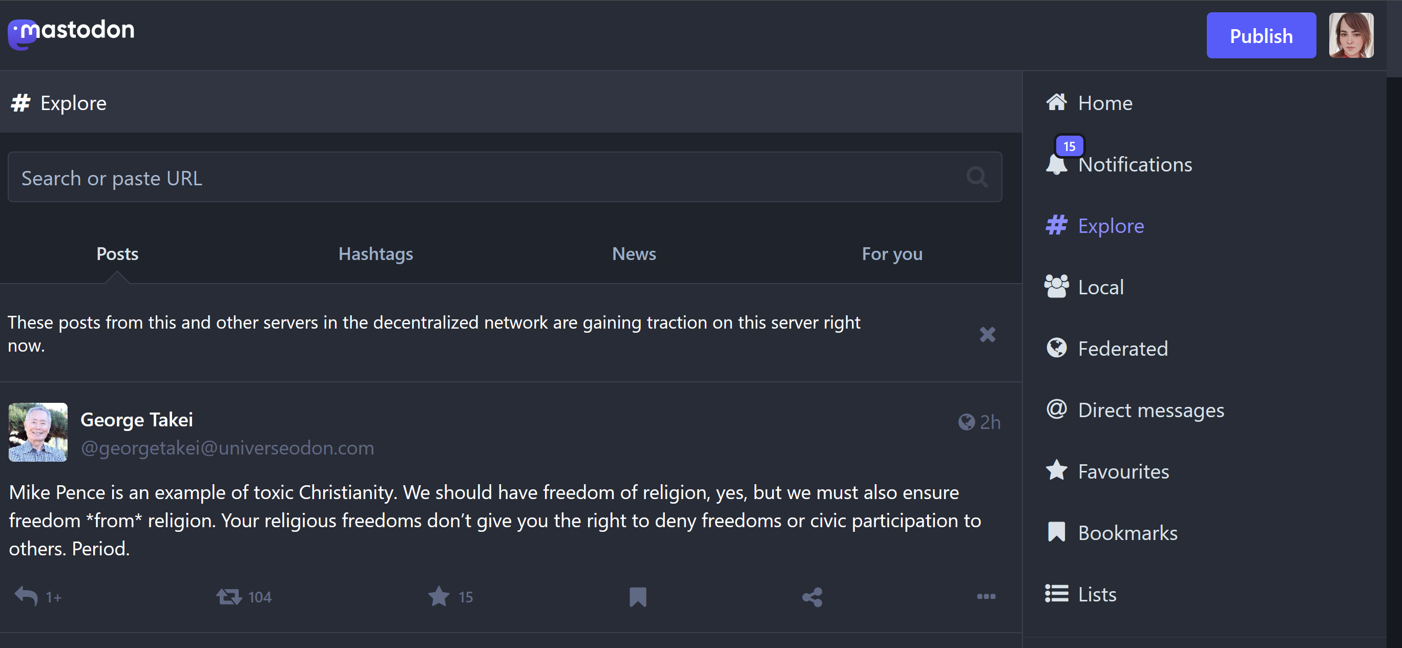 Breakpoints For Three Column Layout Are Arguably Too Large · Issue 20953 · Mastodonmastodon