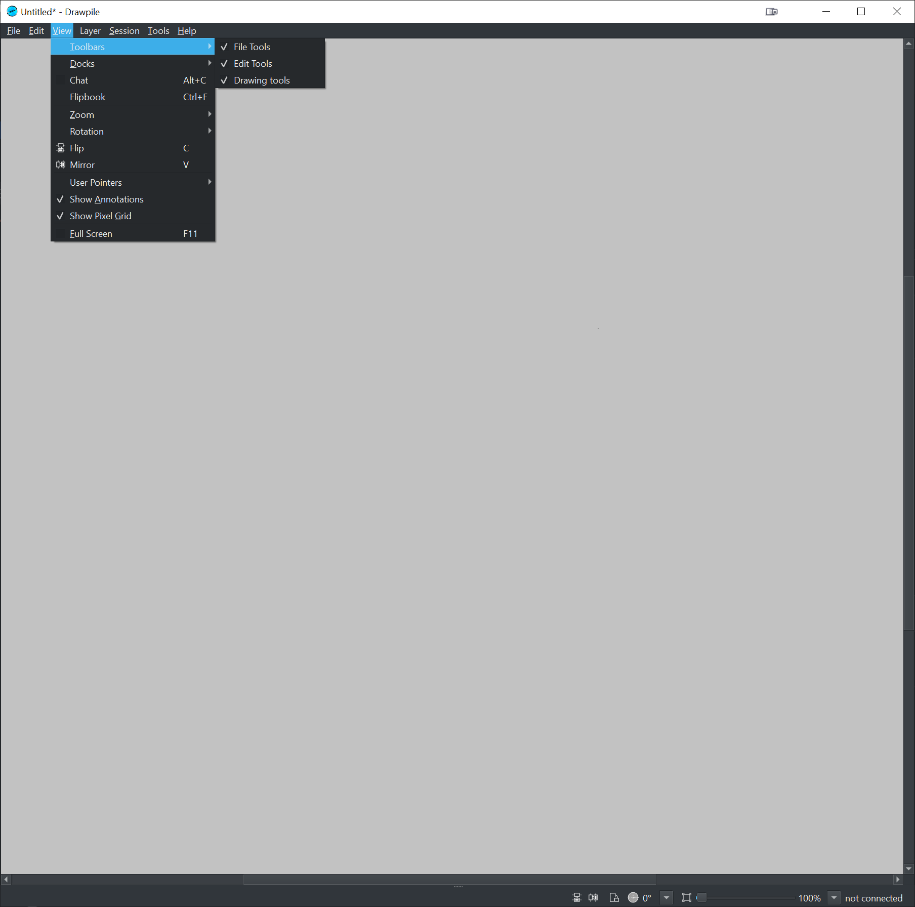 toolbars gone · Issue #1026 · drawpile/Drawpile · GitHub