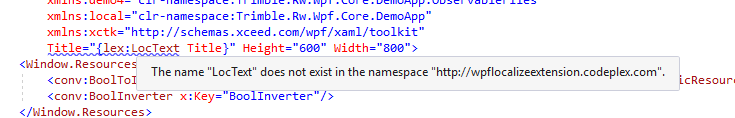The name does not exist in the namespace "http://wpflocalizeextension.codeplex.com". · Issue ...