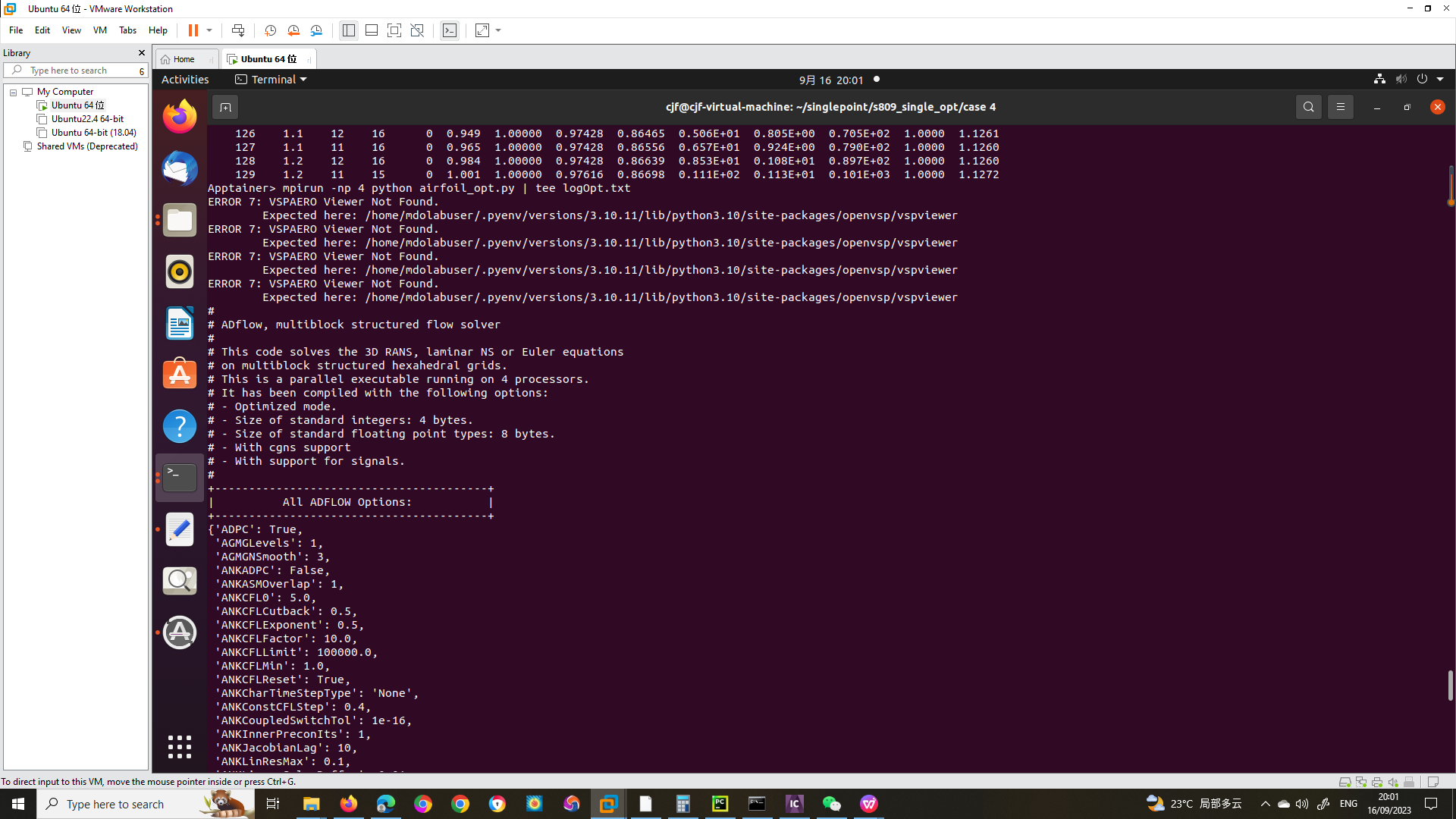 Bugs When I Run Single Point Optimization Airfoiloptpy For S809