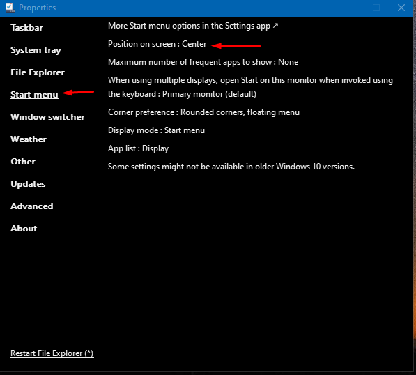 Start Menu centering running on Windows 10 · valinet ExplorerPatcher · Discussion #2203 · GitHub