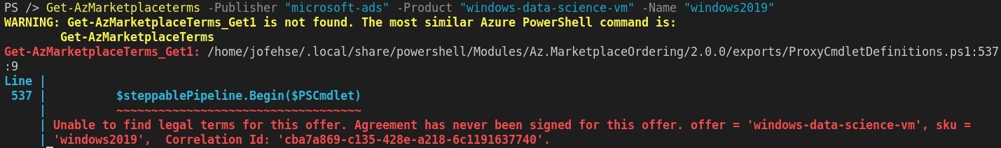 Get-AzMarketplaceTerms fails to retried terms · Issue #20443 · Azure/azure-powershell · GitHub