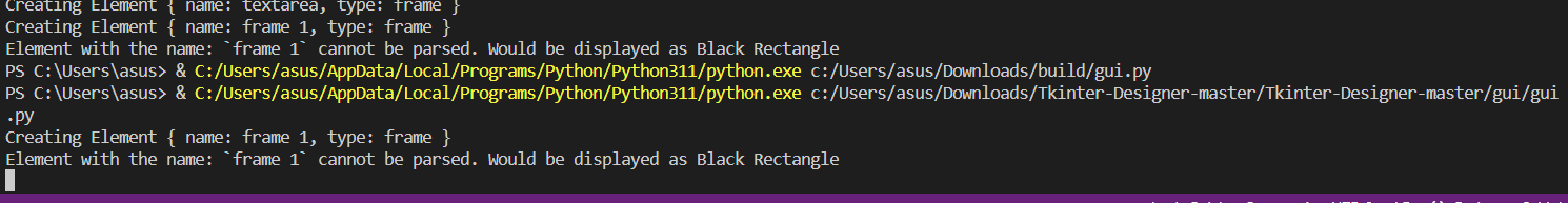 Blank Screen without any elements · Issue #344 · ParthJadhav/Tkinter-Designer · GitHub
