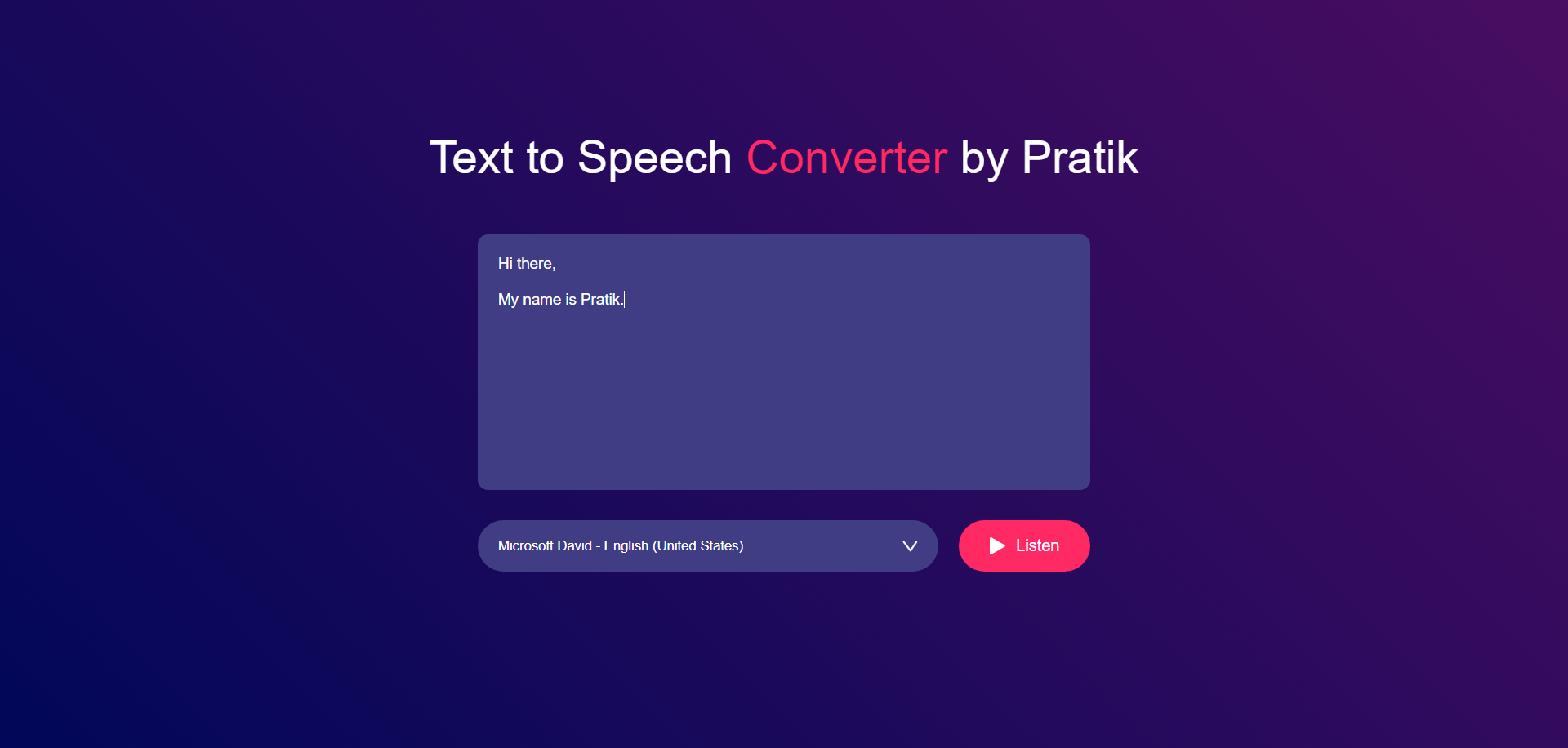 GitHub - thepratikshrote/text_to_speech_converter: This is a simple text-to-speech converter ...