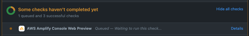 Pull-Request Previews Check does not return result. Stuck in Queue · Issue #367 · aws-amplify ...