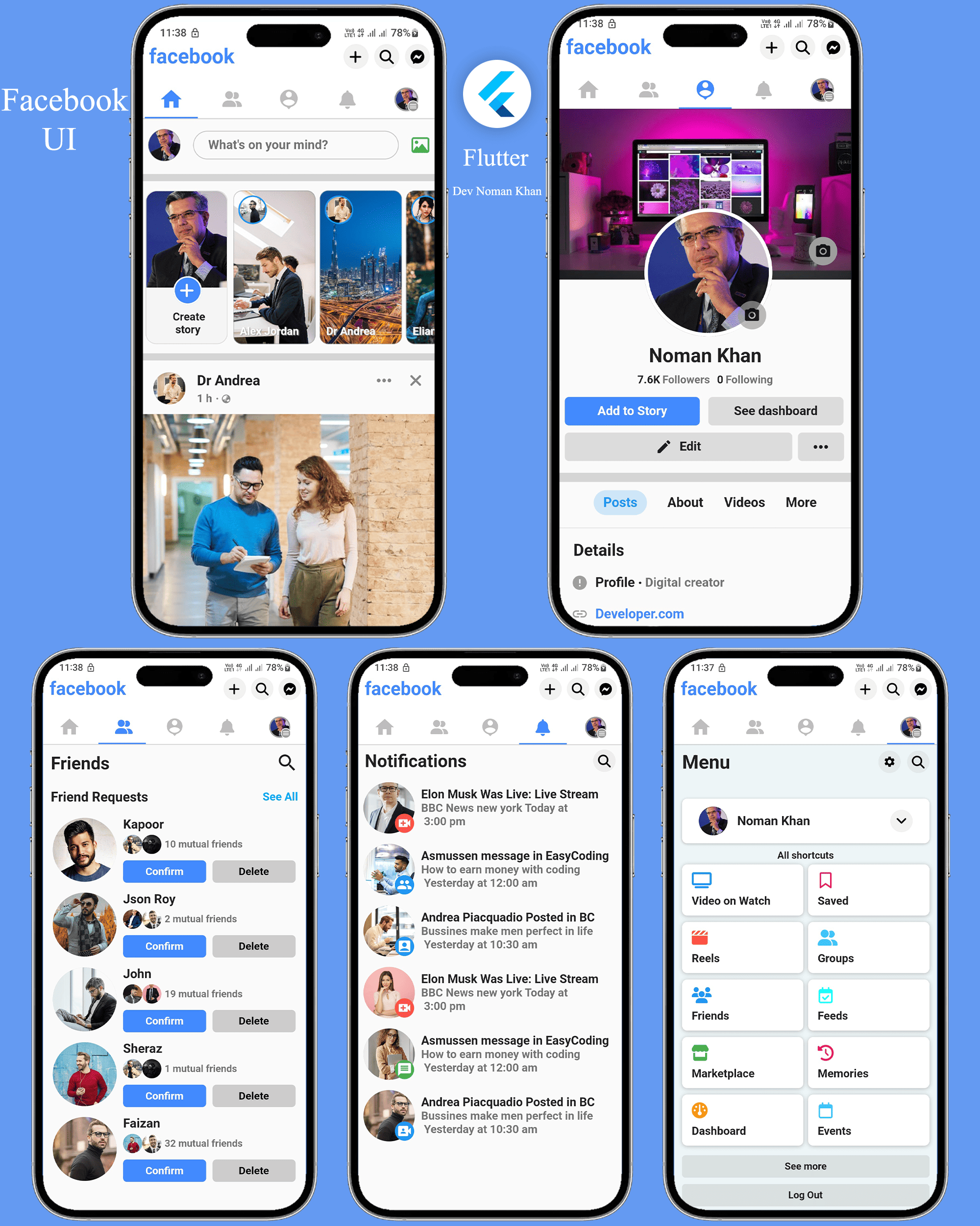 GitHub - Nomankhan65/flutter-Facebook-UI