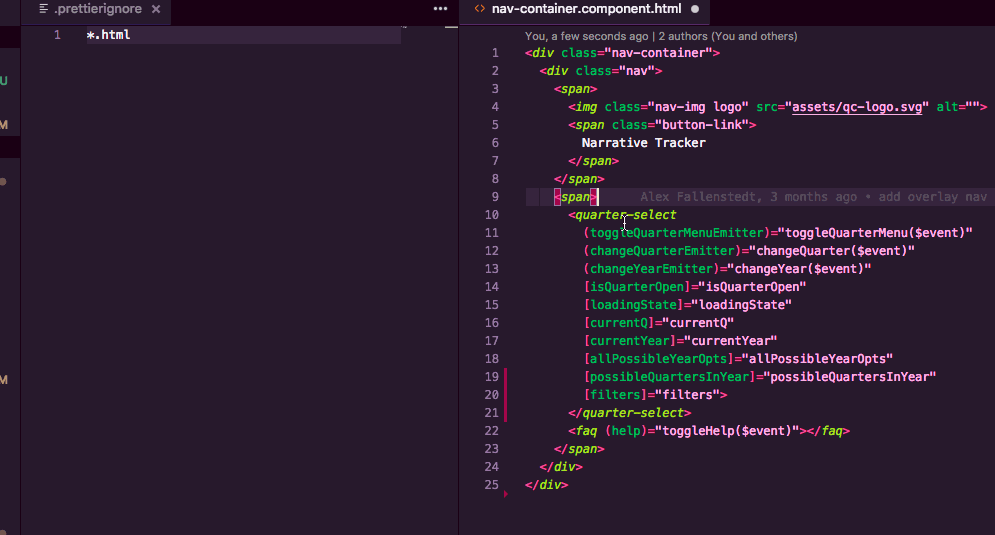 Angular.component.html files. Can we ignore specific file extensions? · Issue #3970 · prettier ...