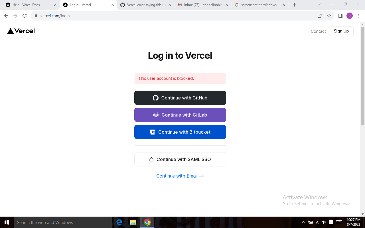 Vercel error saying this user account is blocked · Issue #70 · dekrypted/discord-image-logger ...