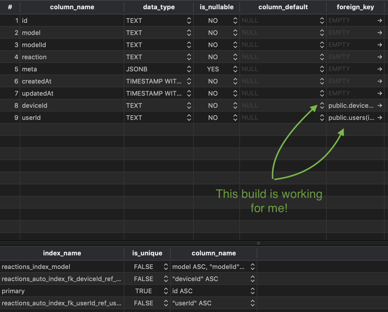 CockroachDB not showing all foreign key relationships · Issue #950 · TablePlus/TablePlus · GitHub