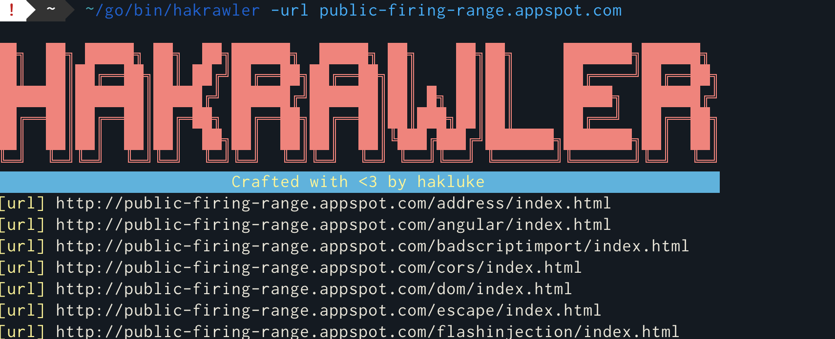 hakrawler -url https://public-firing-range.appspot.com/ -depth 1 doesn't return anything · Issue ...