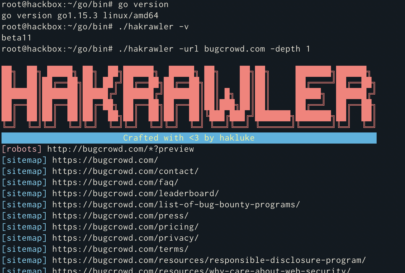 Not working · Issue #78 · hakluke/hakrawler · GitHub