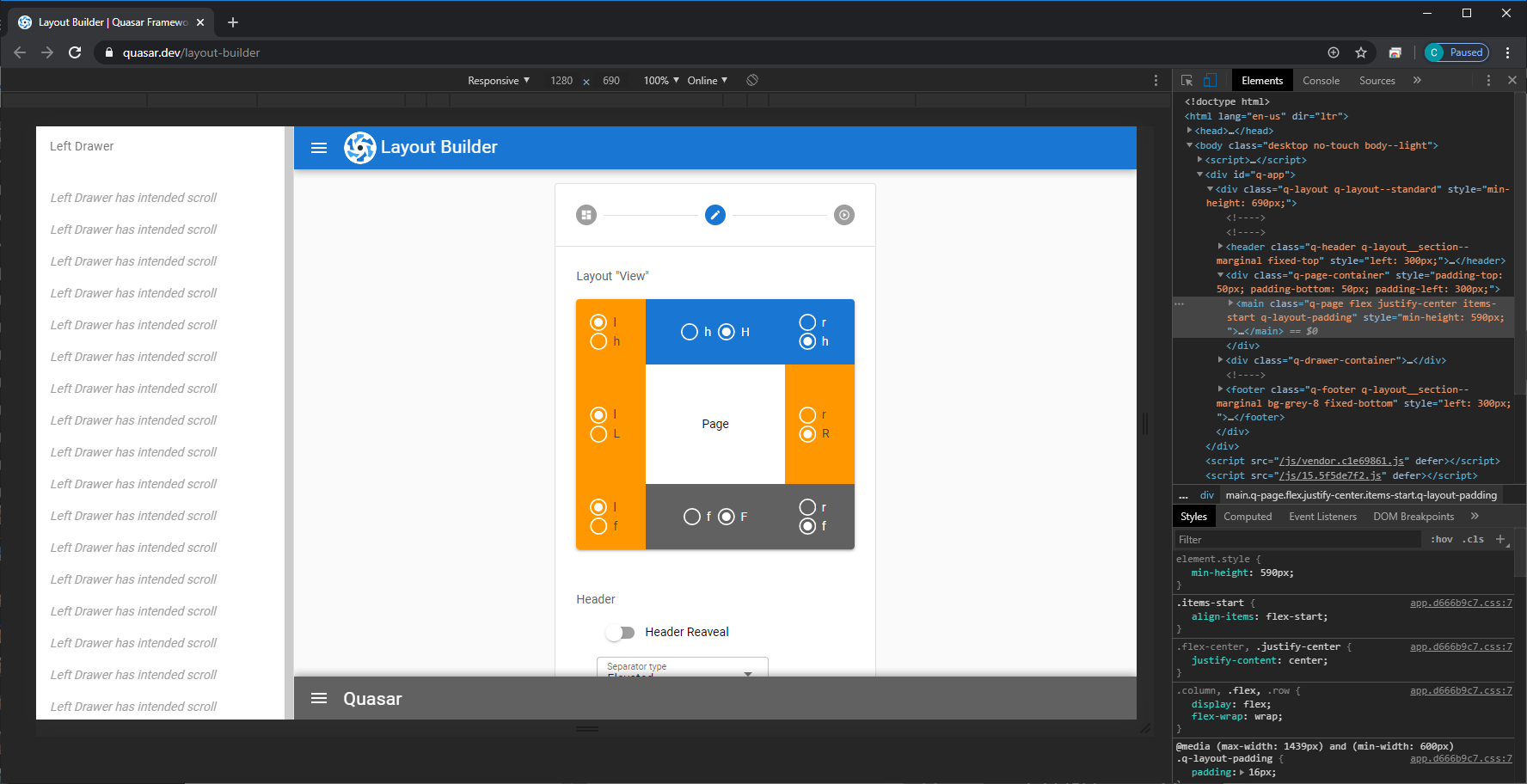 Scroll Area showing default browser scroll bar · Issue #7011 · quasarframework/quasar · GitHub