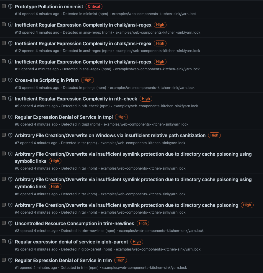Various DependaBot security vulnerabilities · Issue #18541 · storybookjs/storybook · GitHub