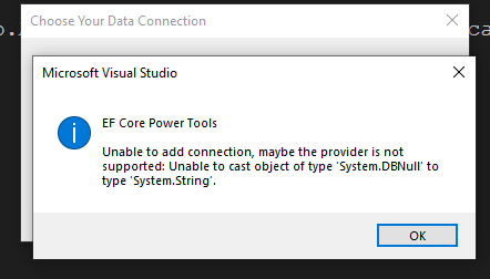 Reverse Engineer blocked by new SqlClient provider? · Issue #1770 · ErikEJ/EFCorePowerTools · GitHub