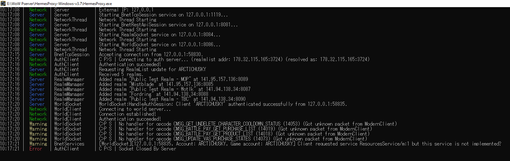 Cant enter world on TBC · Issue #271 · WowLegacyCore/HermesProxy · GitHub