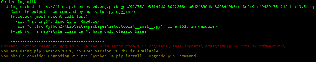 pip failing to install libraries · Issue #714 · IronLanguages/ironpython2 · GitHub