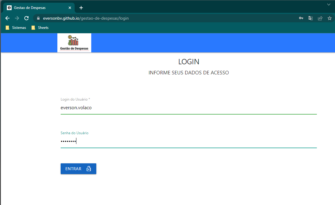 GitHub - eversonbv/gestao-de-despesas: Projeto Final da disciplina Frameworks Web - UTFPR
