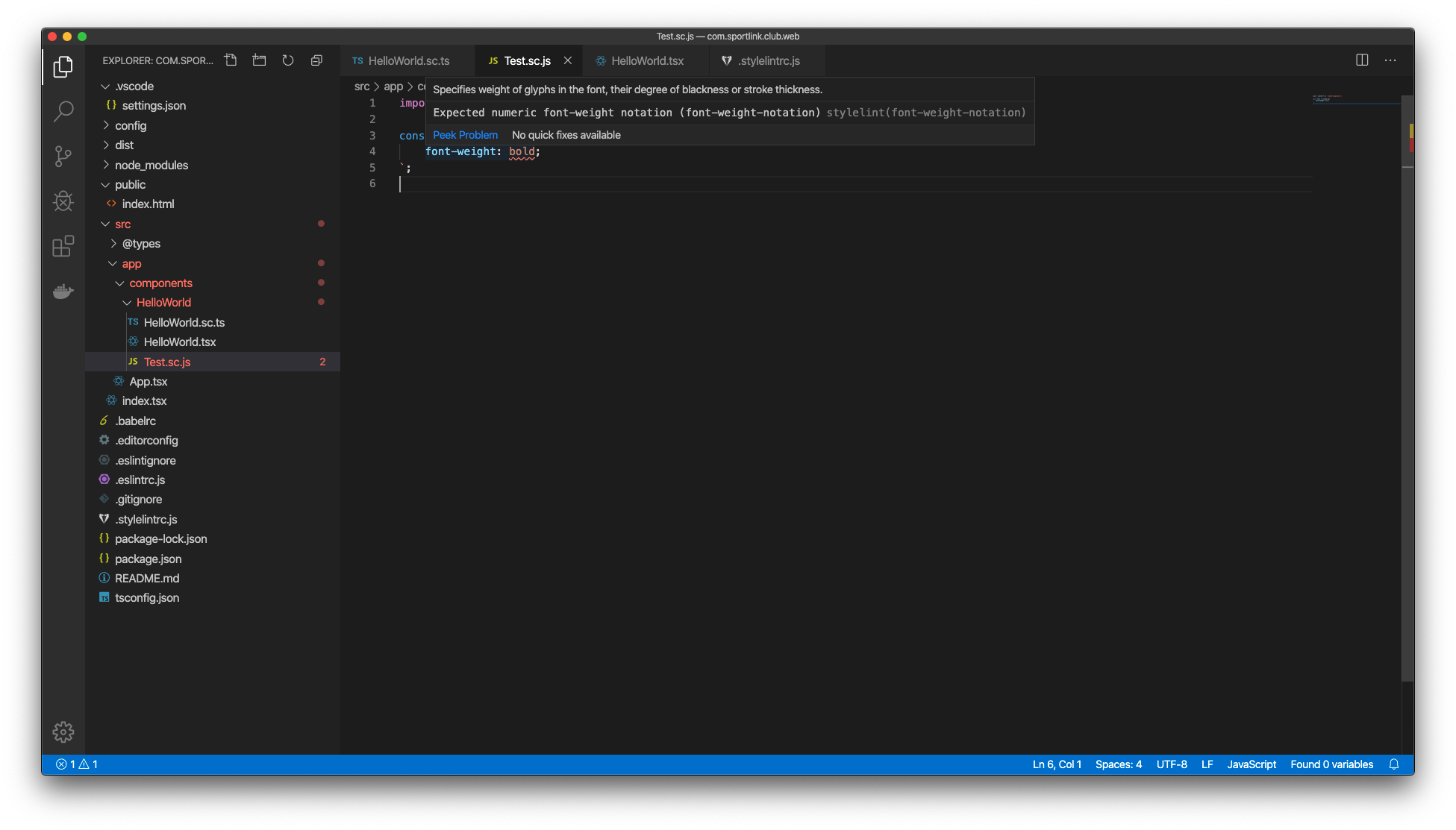 Stylelint Doesnt Work In Ts File · Issue 85130 · Microsoftvscode