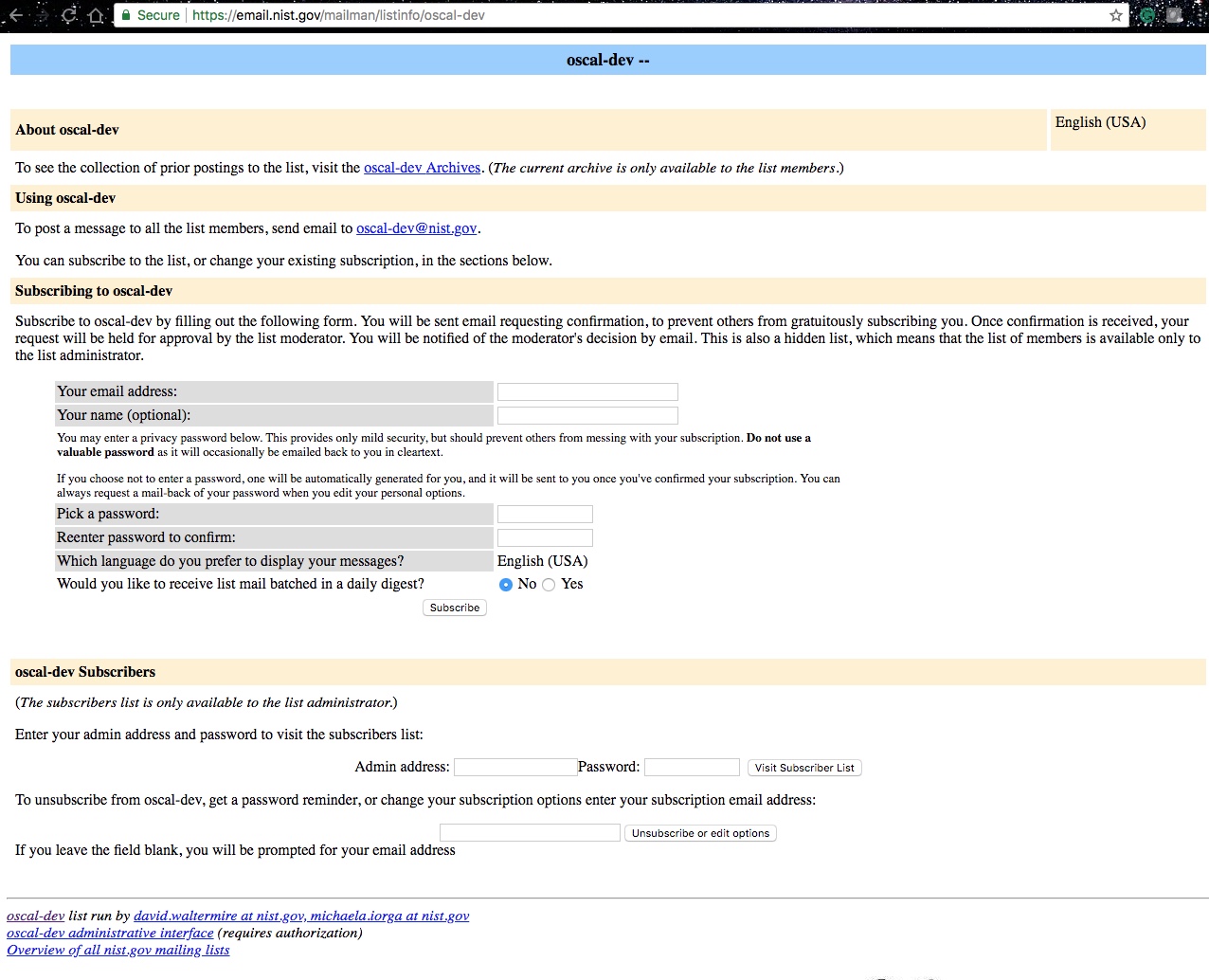 mailing list links dead · Issue #164 · usnistgov/OSCAL · GitHub