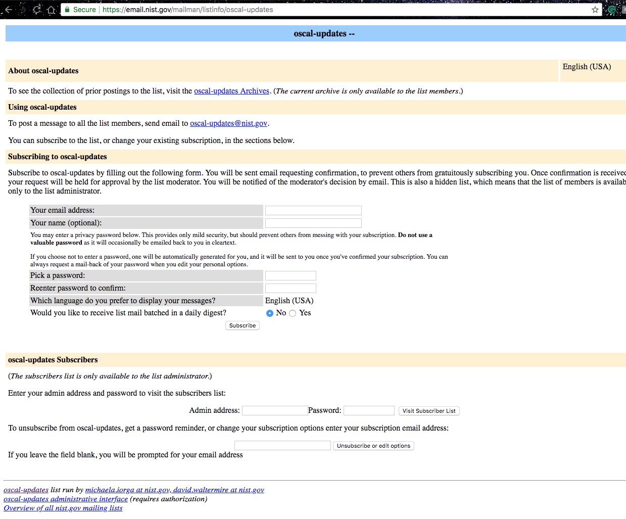 mailing list links dead · Issue #164 · usnistgov/OSCAL · GitHub