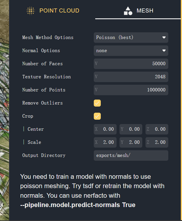 mesh export · Issue #2392 · nerfstudio-project/nerfstudio · GitHub