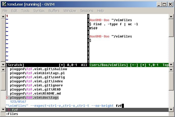 fzf.vim commands opening up incorrect shell and not invoking fzf ...