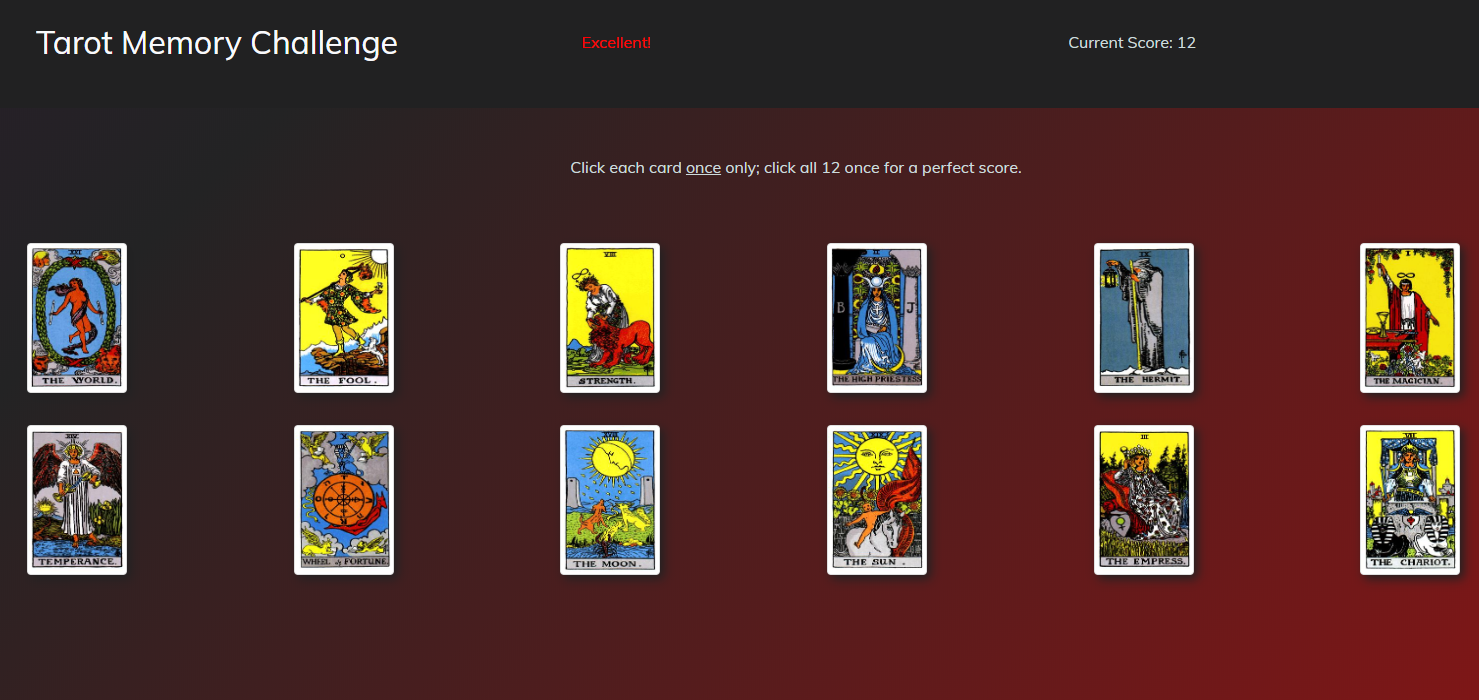 GitHub - whittark/tarot-memory-challenge-wt: Test your memory by ...