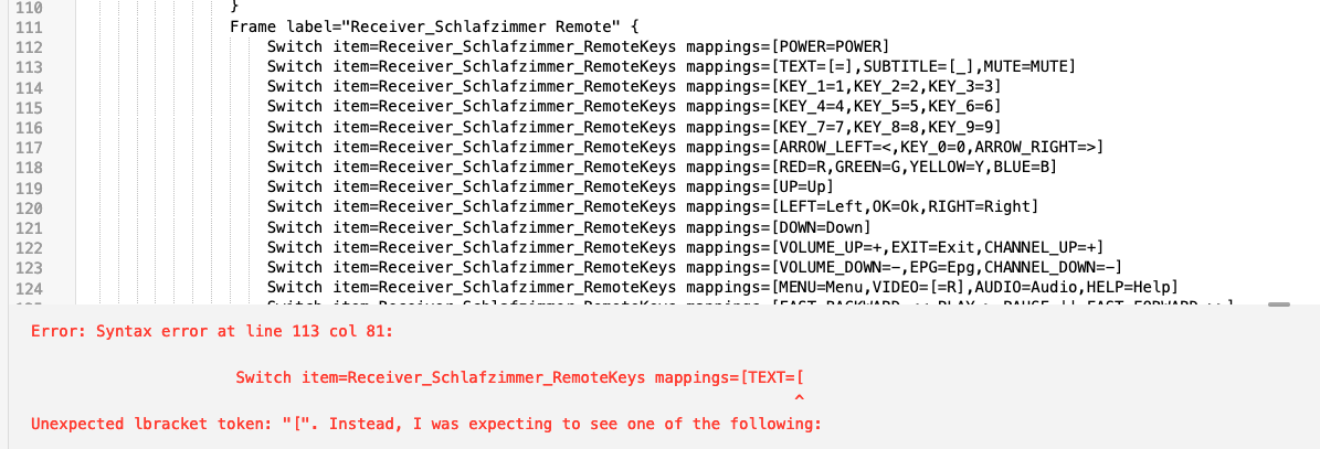 Syntax validation errors when command mappings contain special characters like [ and ] · Issue ...