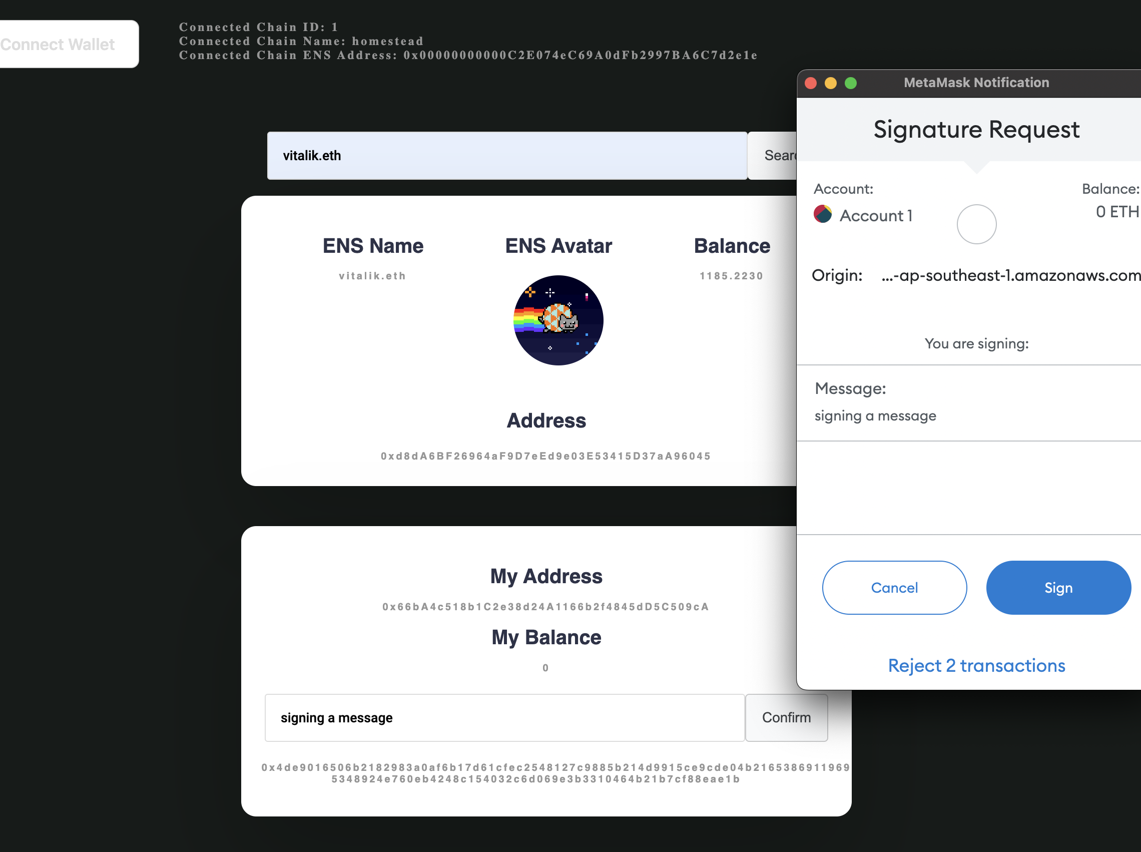 GitHub - cryptokoala4/beoble_takehome: A vanilla react app with ether.js