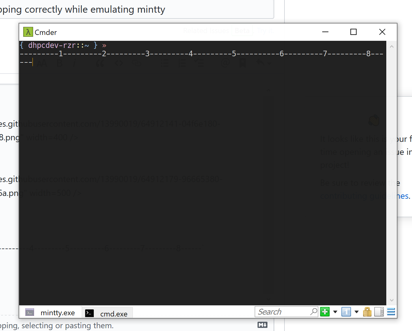terminal prompt not wrapping correctly while emulating mintty · Issue #2165 · cmderdev/cmder ...