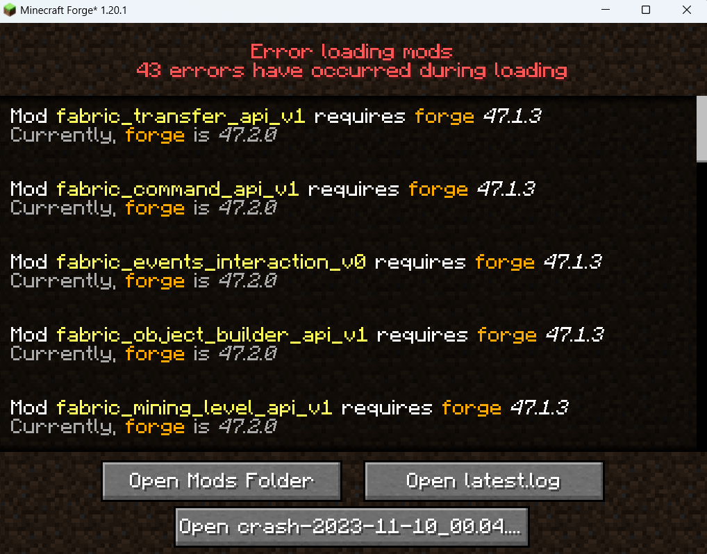 Forge 1.20.1 error loading · Issue #104 · cybercat-mods/HWG · GitHub