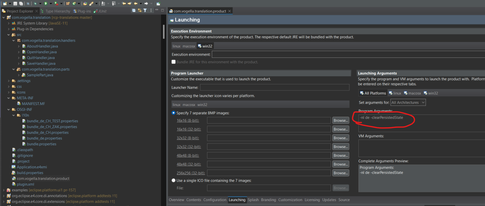 -nl parameter from product not corretly added to launch configuration · Issue #316 · eclipse-pde ...