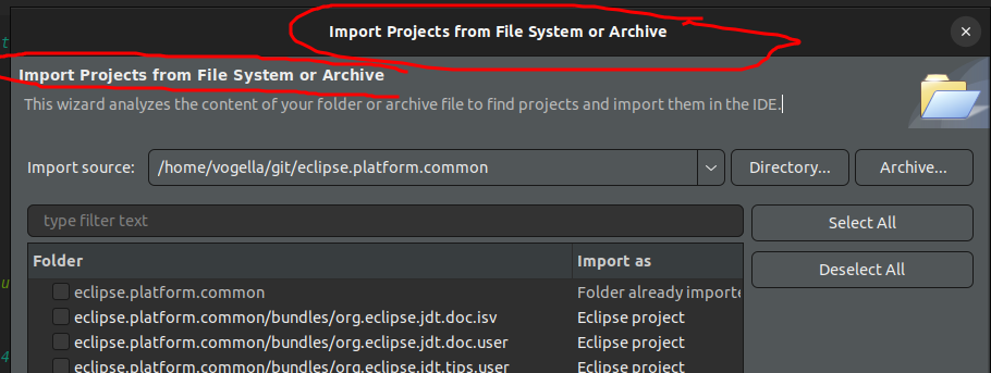 Reduce double information in Import Wizard · Issue #336 · eclipse-platform/eclipse.platform.ui ...