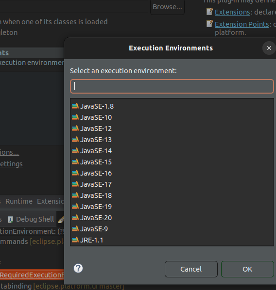 BREE not complete in the MANIFEST.MF editor · Issue #543 · eclipse-pde/eclipse.pde · GitHub
