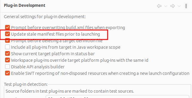 Usage case "Update stale manifest files prior to launching"? · Issue #797 · eclipse-pde/eclipse ...