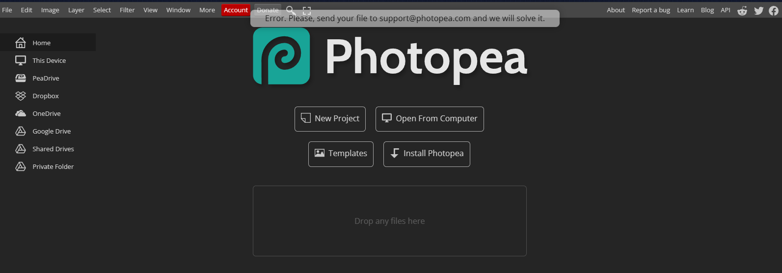 photopea crashes every time i go onto website · Issue #5879 · photopea/photopea · GitHub
