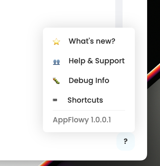 [Bug] The Shortcuts option in the help menu is misaligned · Issue #2062 · AppFlowy-IO/AppFlowy ...