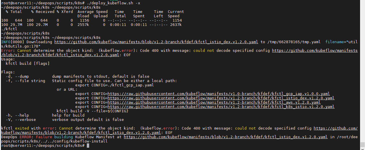 kubeflow.error Code 400 with message:|| 20.12 · Issue #858 · NVIDIA/deepops · GitHub