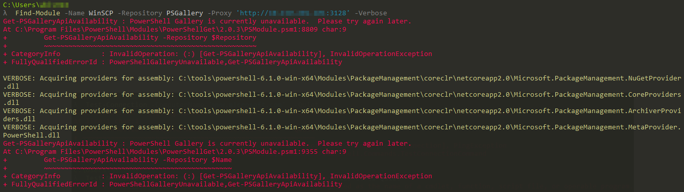 Check-PSGalleryApiAvailability prevents working with PSGallery · Issue #369 · PowerShell ...