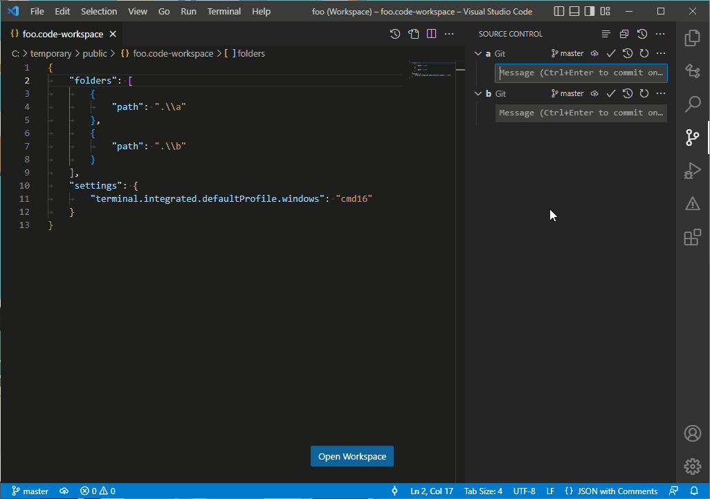Shell integration ignores env overrides when opening from SCM panel? · Issue #160765 · microsoft ...