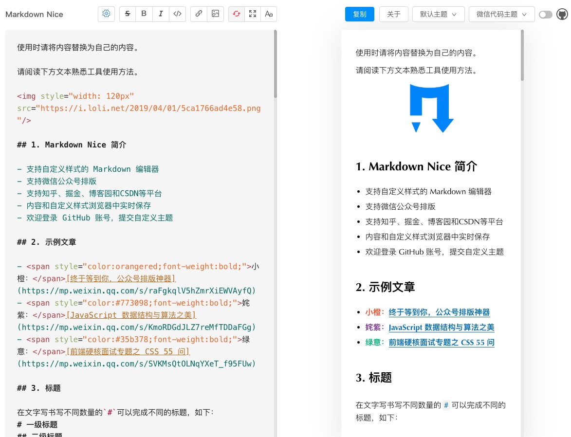 Markdown Nice 最好用的markdown微信排版工具 · Issue #770 · 521xueweihan/HelloGitHub · GitHub