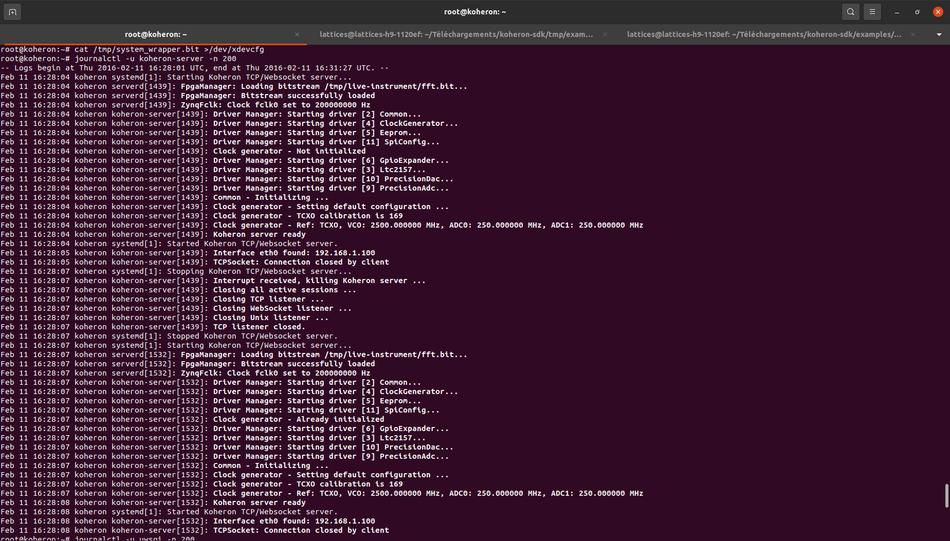 adc-bram example for ALPHA250-4 · Issue #577 · Koheron/koheron-sdk · GitHub