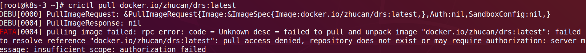 Failed to pull images from private registry with crictl and how to set username and password ...
