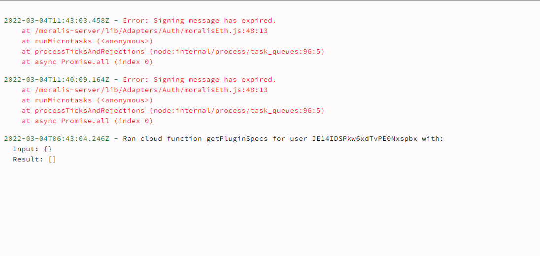Signing message has expired · Issue #79 · MoralisWeb3/unity-web3-game-kit · GitHub