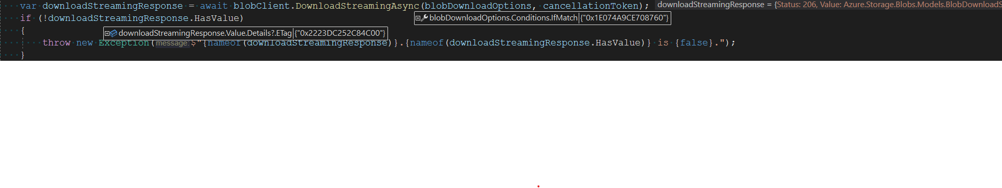 ETag changed during DownloadStreaming. · Issue #2034 · Azure/Azurite · GitHub